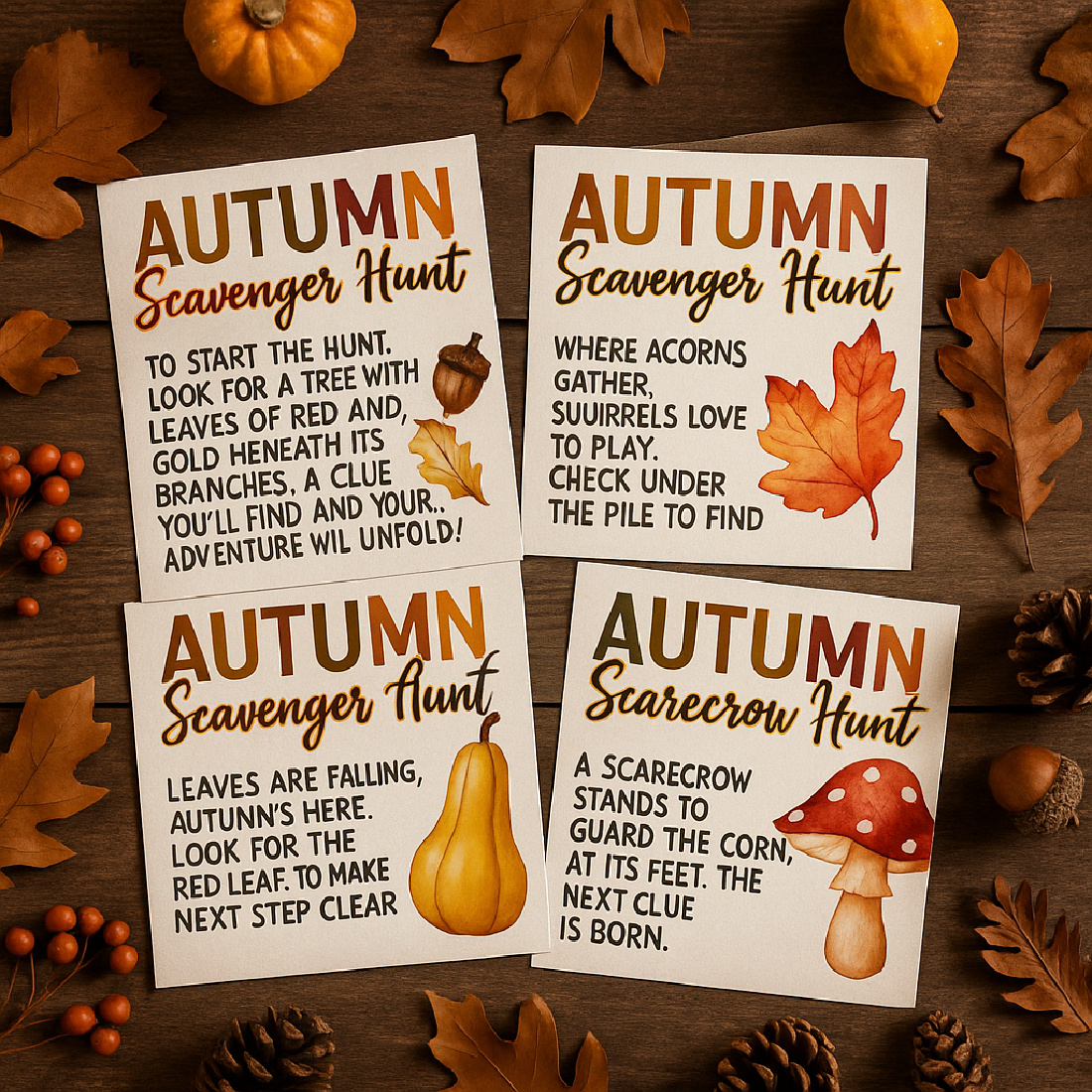Fun Fall Scavenger Hunt Printable for Kids
